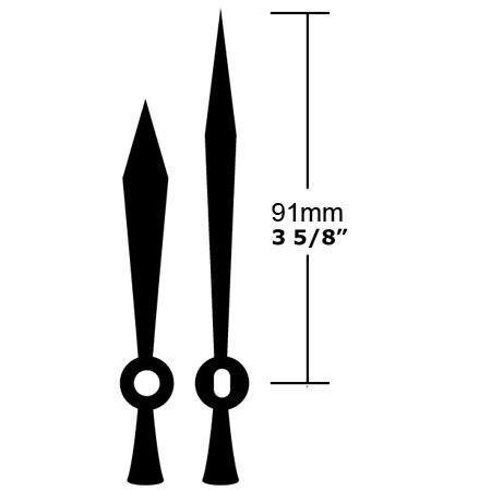 91mm Sword Hands - Timberbits - Clock Hands