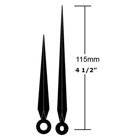 115mm Dagger Blade Hands - Timberbits - Clock Hands